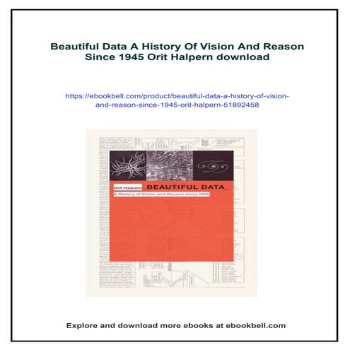 Beautiful Data A History Of Vision And Reason Since 1945 Orit Halpern | PDF