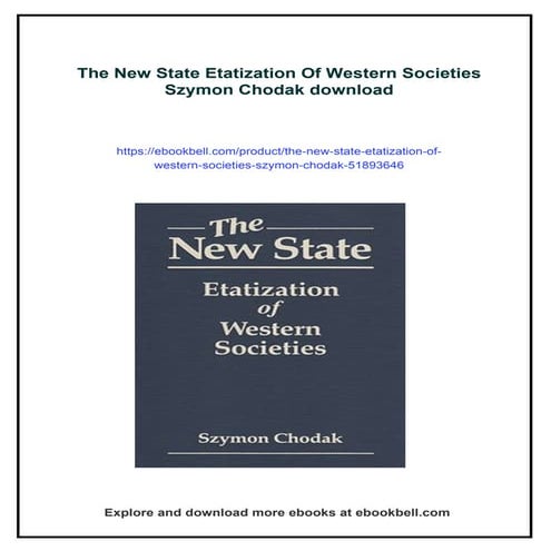 The New State Etatization Of Western Societies Szymon Chodak | PDF