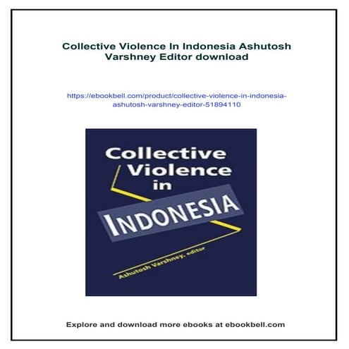 Collective Violence In Indonesia Ashutosh Varshney Editor | PDF
