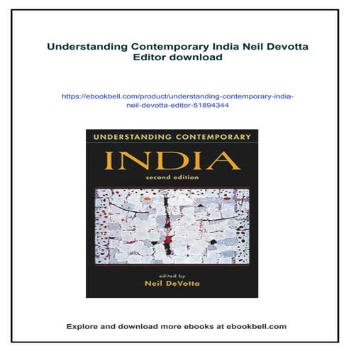 Understanding Contemporary India Neil Devotta Editor | PDF