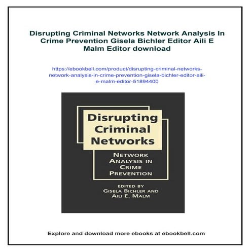 Disrupting Criminal Networks Network Analysis In Crime Prevention ...
