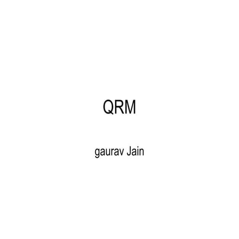 QRM | PPT