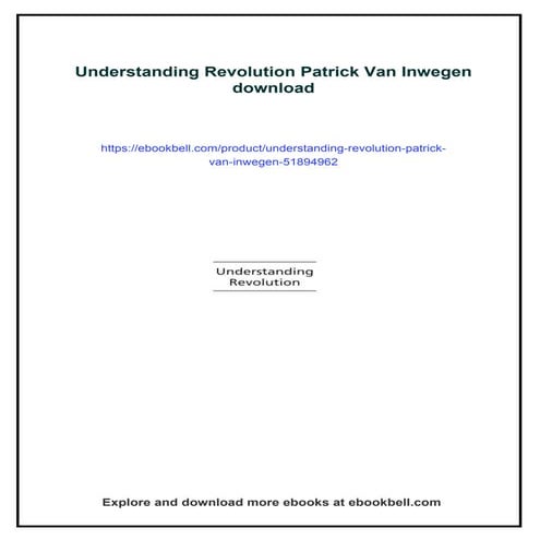 Understanding Revolution Patrick Van Inwegen | PDF