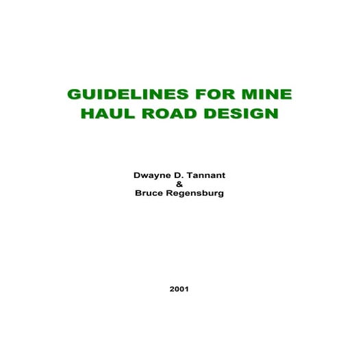 Haul road design | PDF