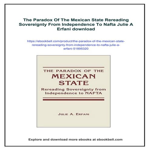 The Paradox Of The Mexican State Rereading Sovereignty From ...