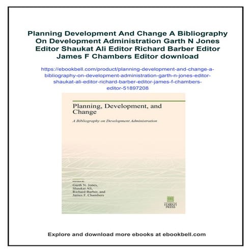 Planning Development And Change A Bibliography On Development ...