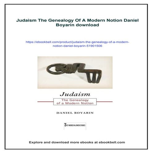 Judaism The Genealogy Of A Modern Notion Daniel Boyarin | PDF