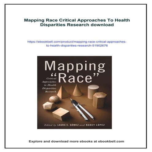 Mapping Race Critical Approaches To Health Disparities Research | PDF