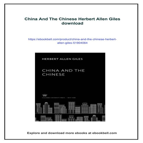 China And The Chinese Herbert Allen Giles | PDF