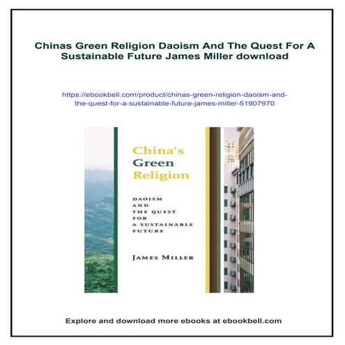 Chinas Green Religion Daoism And The Quest For A Sustainable Future ...