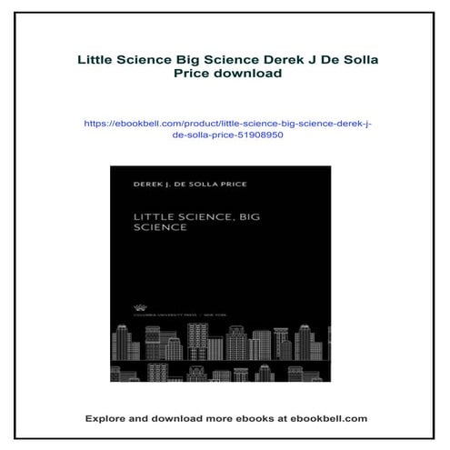 Little Science Big Science Derek J De Solla Price | PDF