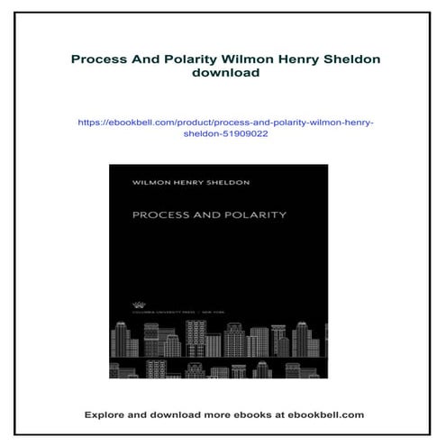 Process And Polarity Wilmon Henry Sheldon | PDF