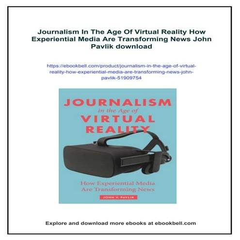 Journalism In The Age Of Virtual Reality How Experiential Media Are ...