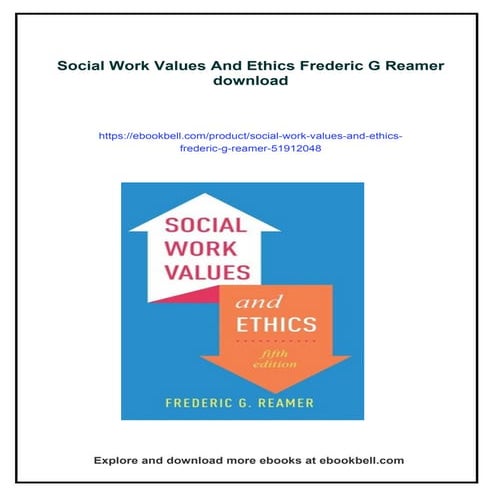 Social Work Values And Ethics Frederic G Reamer | PDF