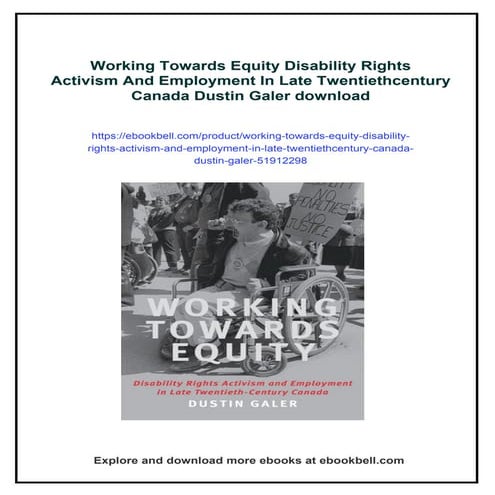 Working Towards Equity Disability Rights Activism And Employment In ...
