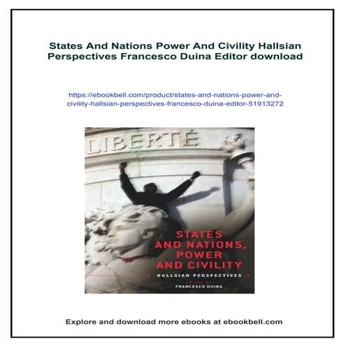 States And Nations Power And Civility Hallsian Perspectives Francesco ...