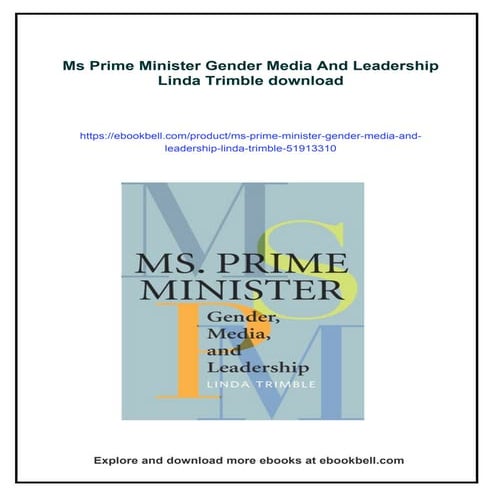 Ms Prime Minister Gender Media And Leadership Linda Trimble | PDF