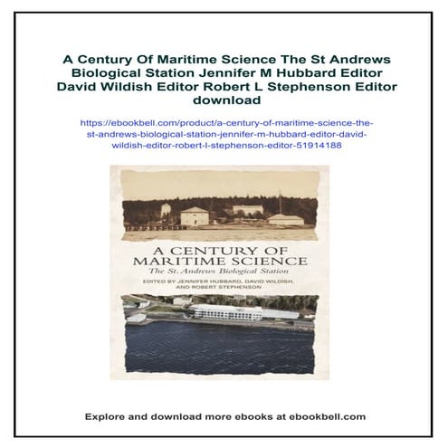 A Century Of Maritime Science The St Andrews Biological Station ...