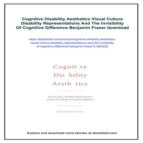 Cognitive Disability Aesthetics Visual Culture Disability ...