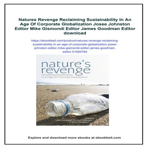 Natures Revenge Reclaiming Sustainability In An Age Of Corporate ...