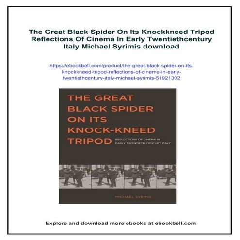 The Great Black Spider On Its Knockkneed Tripod Reflections Of Cinema ...