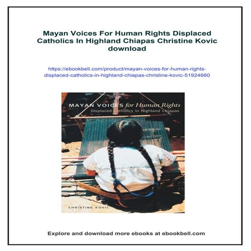 Mayan Voices For Human Rights Displaced Catholics In Highland Chiapas ...