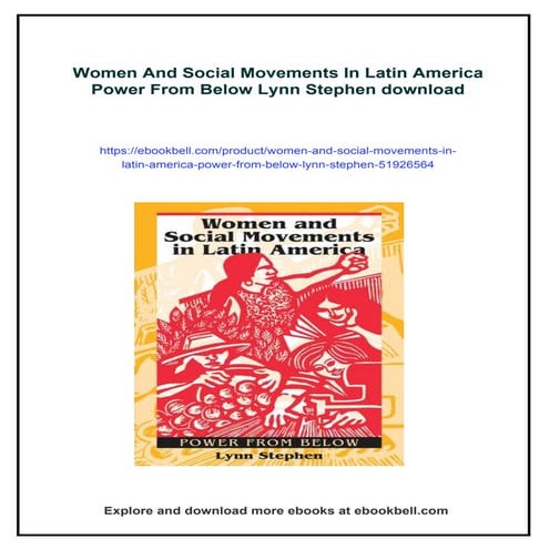 Women And Social Movements In Latin America Power From Below Lynn ...