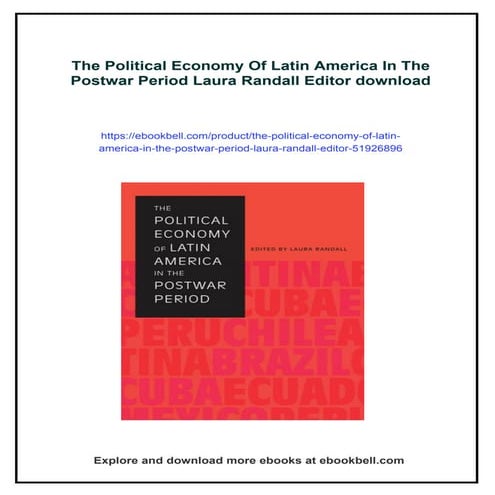 The Political Economy Of Latin America In The Postwar Period Laura ...