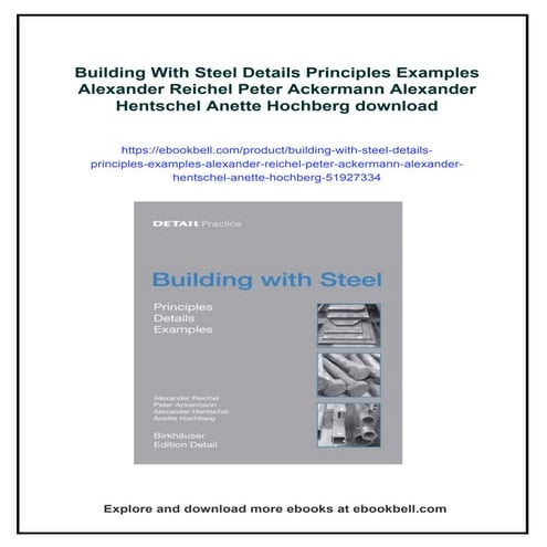 Building With Steel Details Principles Examples Alexander Reichel Peter ...