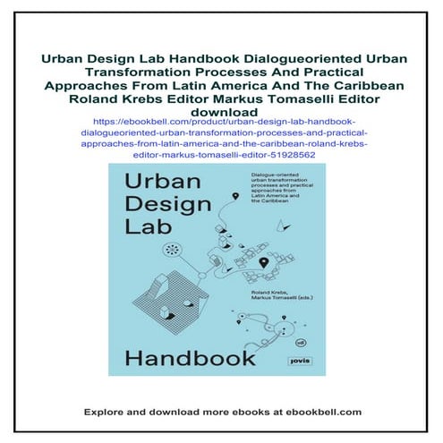 Urban Design Lab Handbook Dialogueoriented Urban Transformation ...