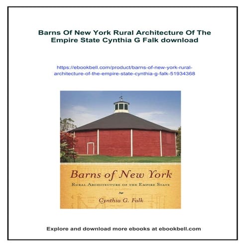 Barns Of New York Rural Architecture Of The Empire State Cynthia G Falk ...