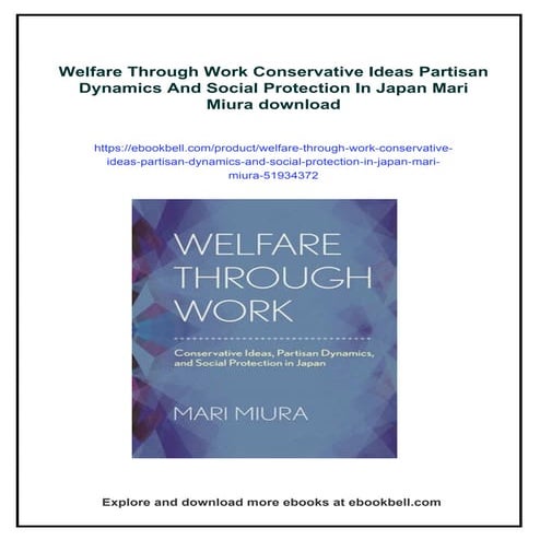 Welfare Through Work Conservative Ideas Partisan Dynamics And Social ...