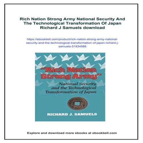 Rich Nation Strong Army National Security And The Technological ...