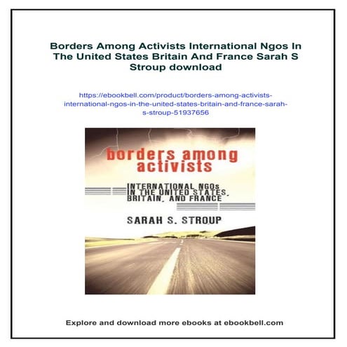 Borders Among Activists International Ngos In The United States Britain ...