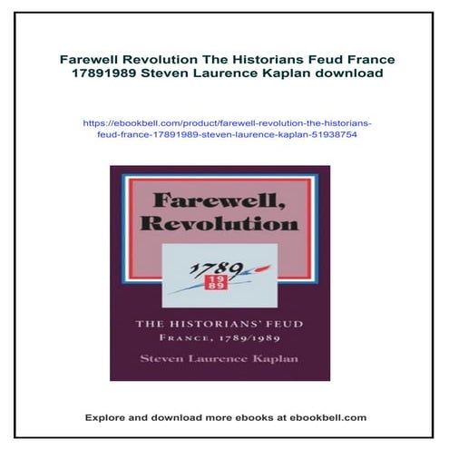 Farewell Revolution The Historians Feud France 17891989 Steven Laurence ...