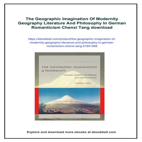 The Geographic Imagination Of Modernity Geography Literature And ...