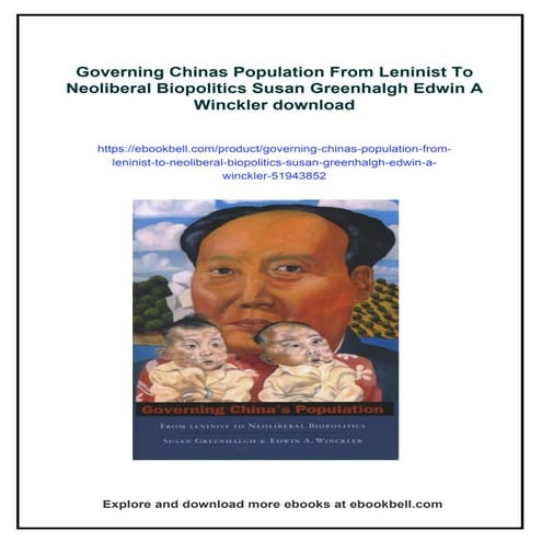 Governing Chinas Population From Leninist To Neoliberal Biopolitics ...