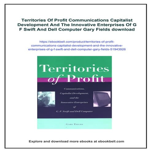 Territories Of Profit Communications Capitalist Development And The ...