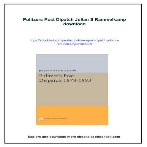 Pulitzers Post Dipatch Julian S Rammelkamp | PDF