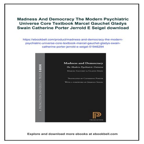 Madness And Democracy The Modern Psychiatric Universe Core Textbook ...
