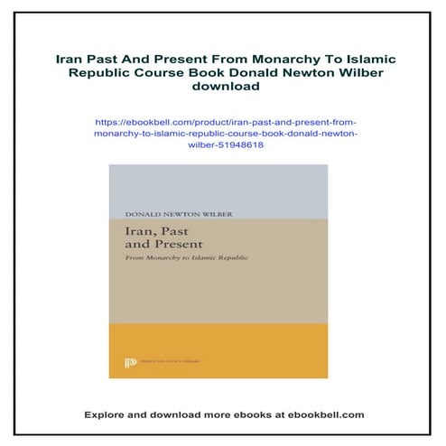 Iran Past And Present From Monarchy To Islamic Republic Course Book ...