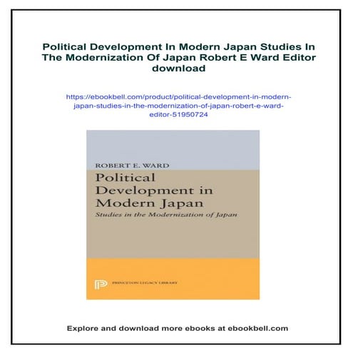 Political Development In Modern Japan Studies In The Modernization Of ...
