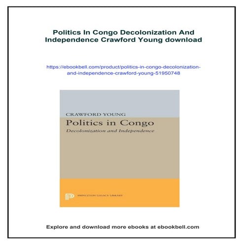 Politics In Congo Decolonization And Independence Crawford Young | PDF