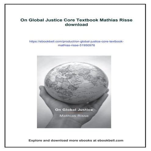 On Global Justice Core Textbook Mathias Risse | PDF