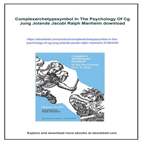 Complexarchetypesymbol In The Psychology Of Cg Jung Jolande Jacobi ...