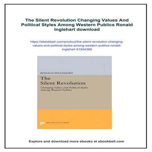 The Silent Revolution Changing Values And Political Styles Among ...