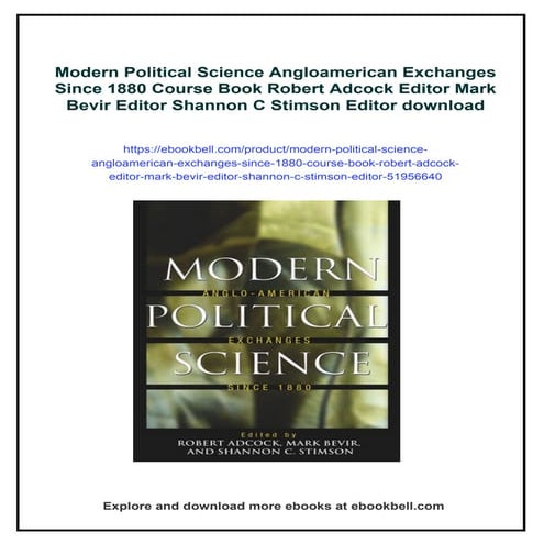 Modern Political Science Angloamerican Exchanges Since 1880 Course Book ...