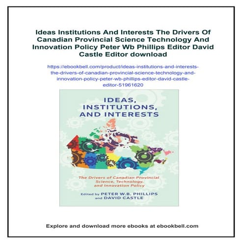 Ideas Institutions And Interests The Drivers Of Canadian Provincial ...