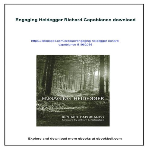 Download full ebook of Engaging Heidegger Richard Capobianco instant ...