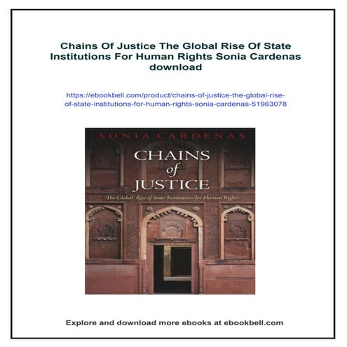 Chains Of Justice The Global Rise Of State Institutions For Human ...